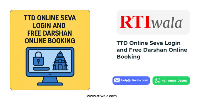 TTD Online Seva Login and Free Darshan Online Booking